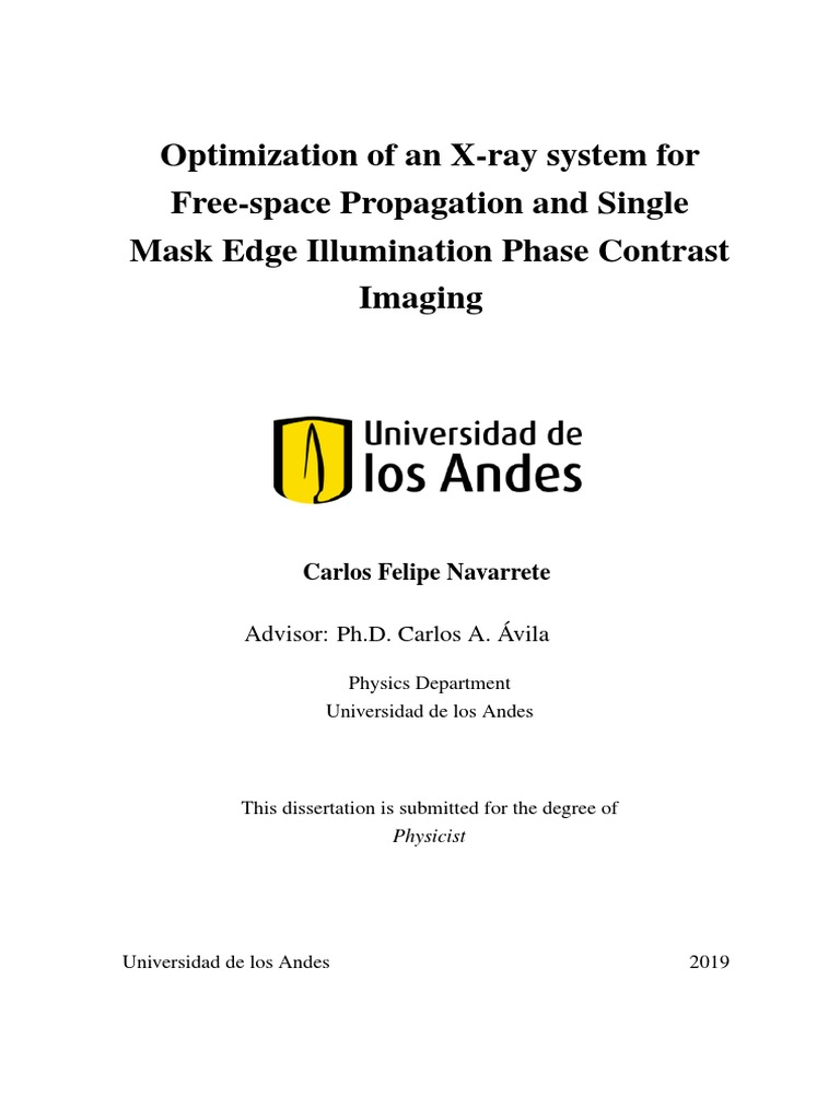Optimization of an X-ray System for Free-space Propagation and Single ...