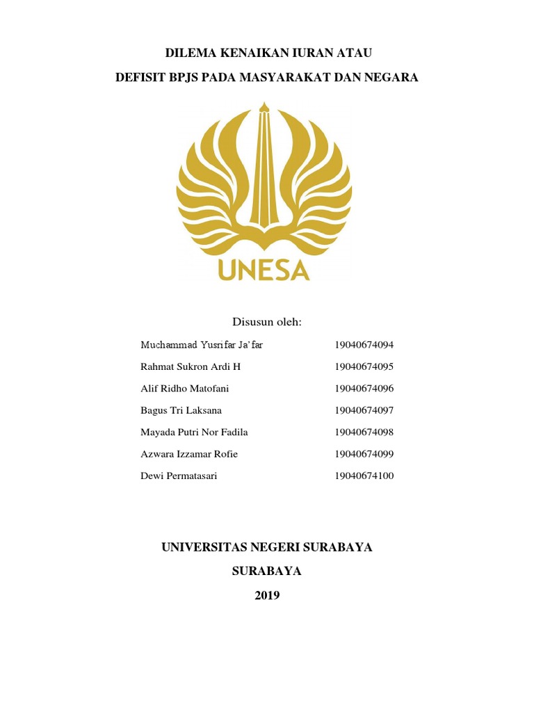 Laporan Hasil Penelitian Kenaikan BPJS | PDF | Ilmu Sosial ...