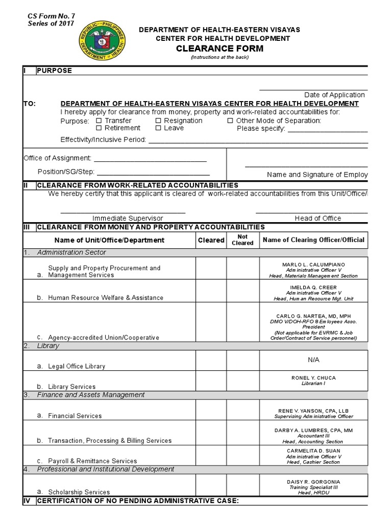 DOH-EV-CHD-Clearance-Form | Justice | Crime & Justice