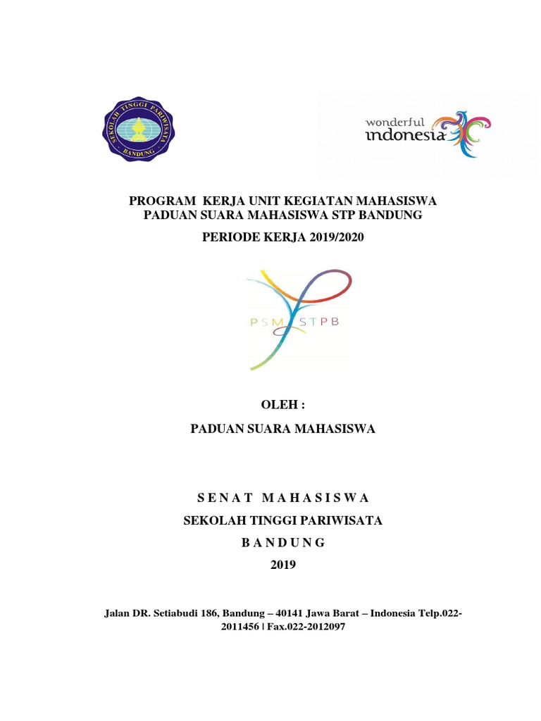 Program Kerja UKM Paduan Suara 2019/2020 | PDF | Perjalanan