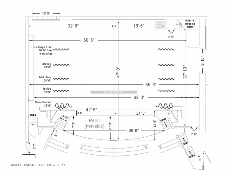 Schoenberg Stage Scale Layout With Dimensions