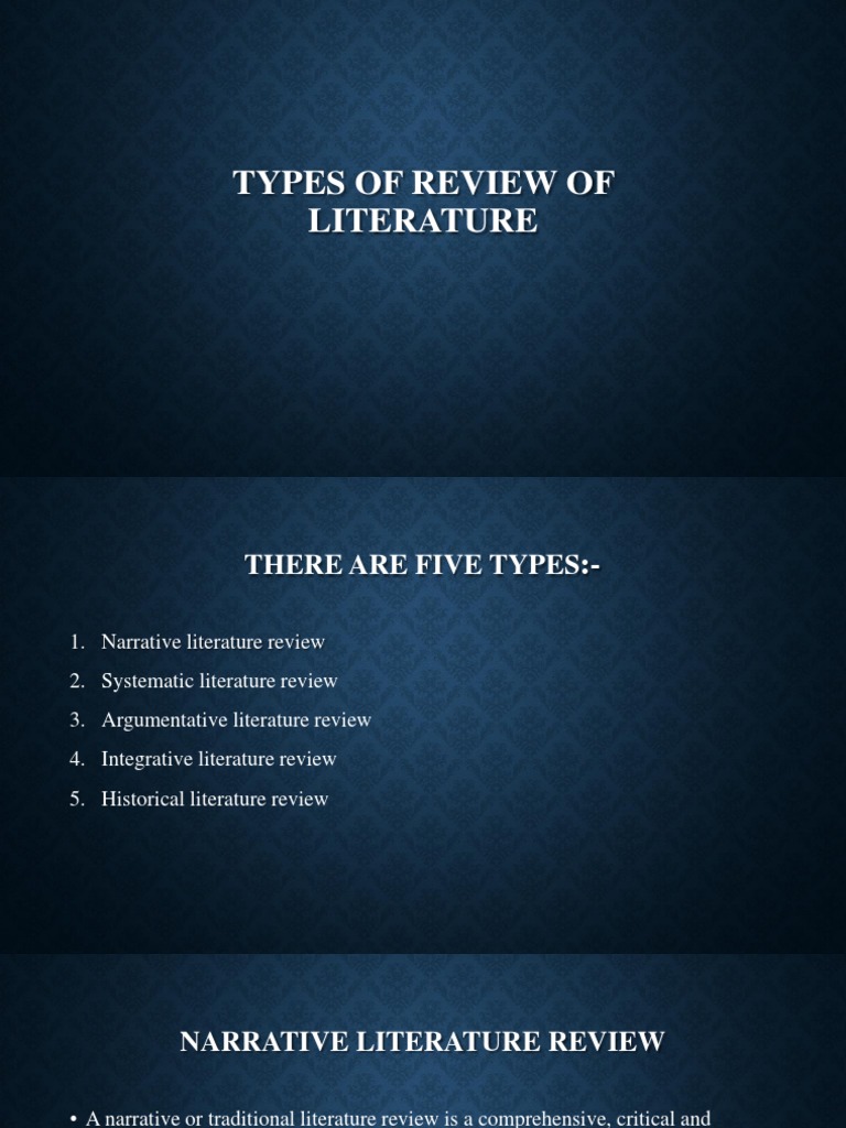 Types of Literature Reviews Explained | PDF | Systematic Review ...