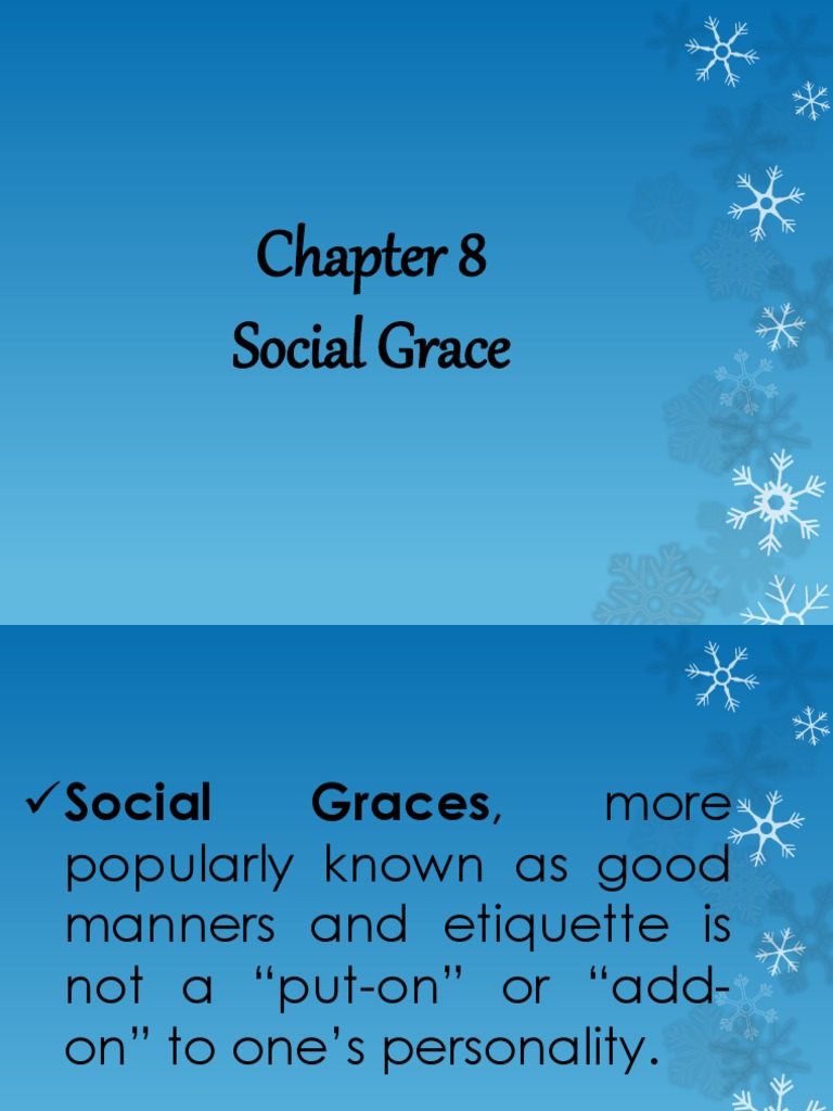 Social Grace | PDF | Etiquette