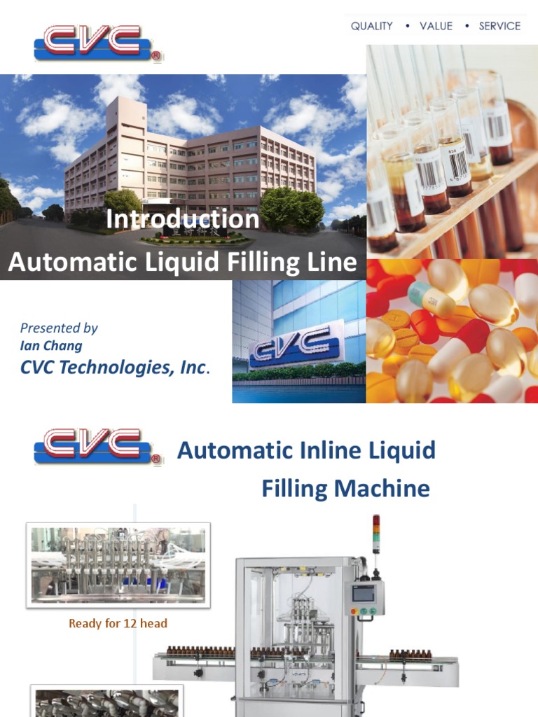 CVC Inline Filling Presentation | PDF | Servomechanism | Machines