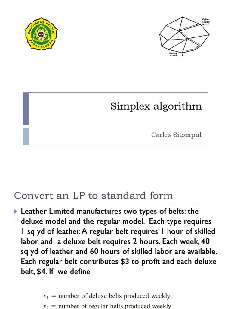 3 Simplex PDF | PDF | Mathematical Optimization | Mathematical Concepts