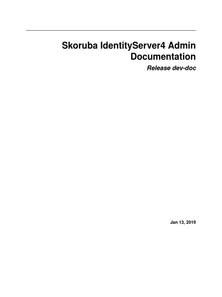 Skoruba Identityserver4 Admin | PDF | Postgre Sql | Databases