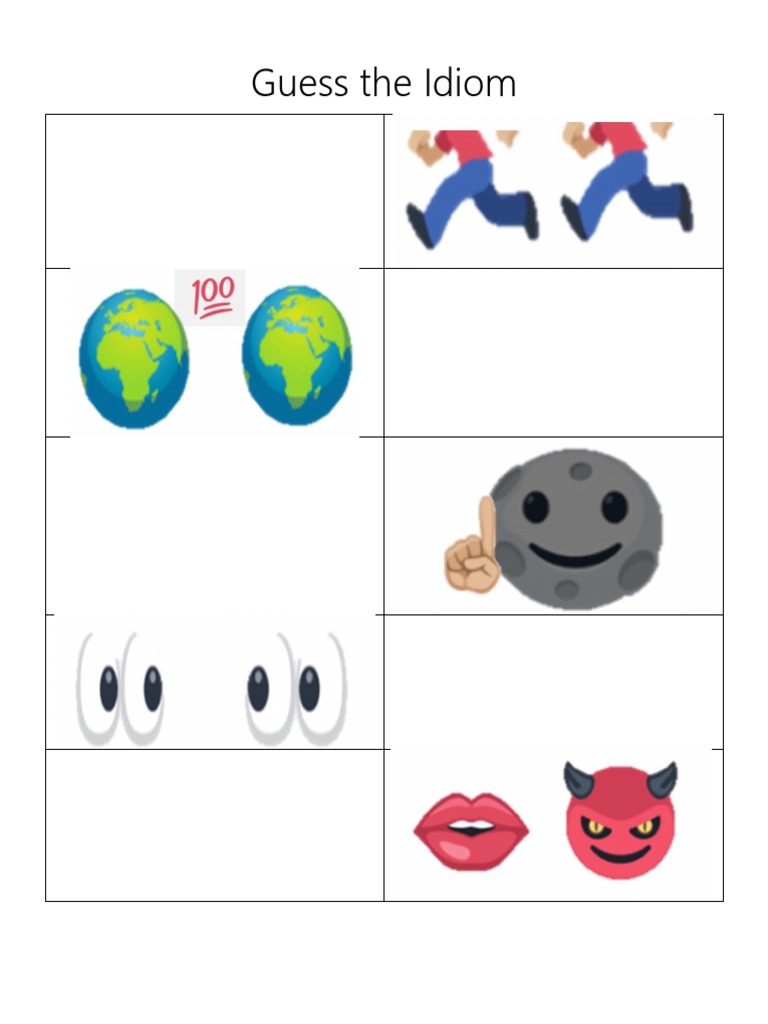 Guess The Idiom | PDF