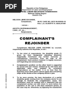Sample Rejoinder | PDF | Supreme Courts | Justice