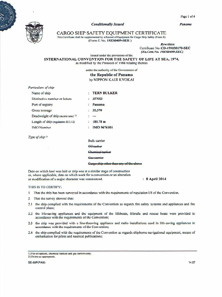 SE Conditional Cert. | PDF