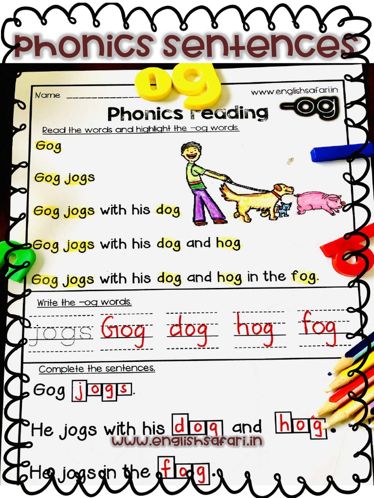Phonics Sentences Pack 1 | PDF | Writing