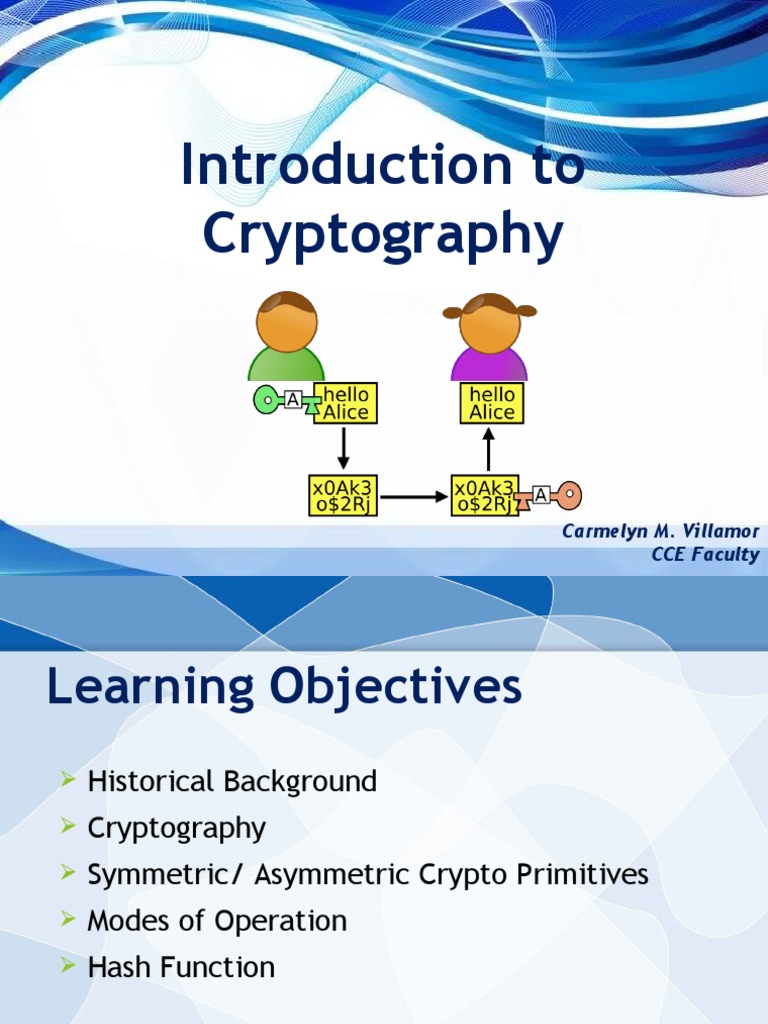 Lesson 3 Basic Cryptography | PDF | Cryptography | Key (Cryptography)