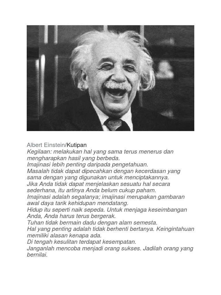 Kutipan Albert Einstein | PDF