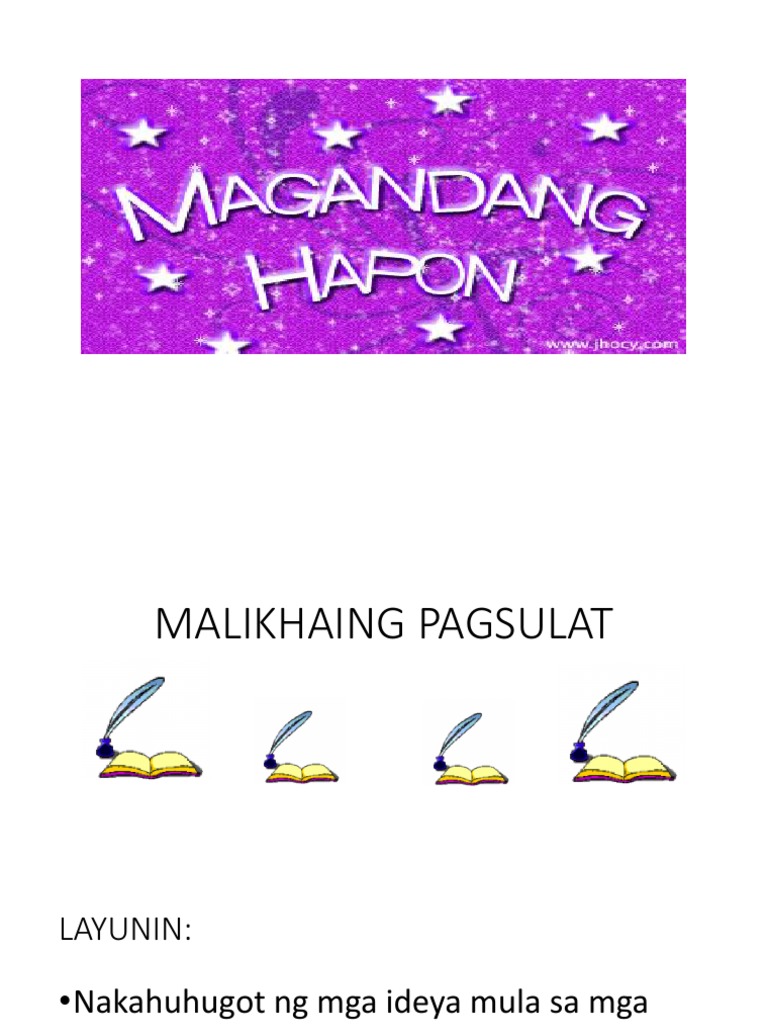 Malikhaing Pagsulat | PDF