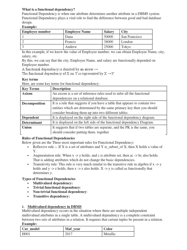 Functional Dependancy | PDF | Data Model | Information Technology Management