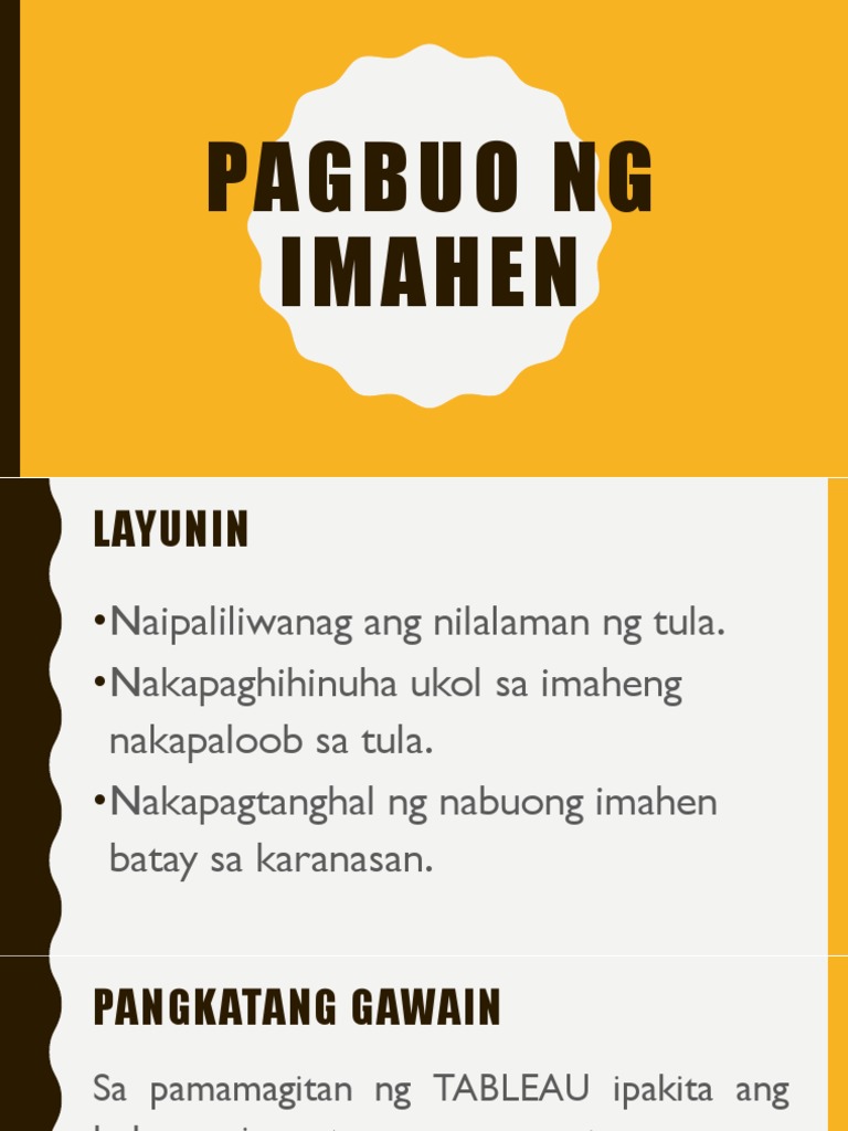 Pagbuo NG Imahen | PDF