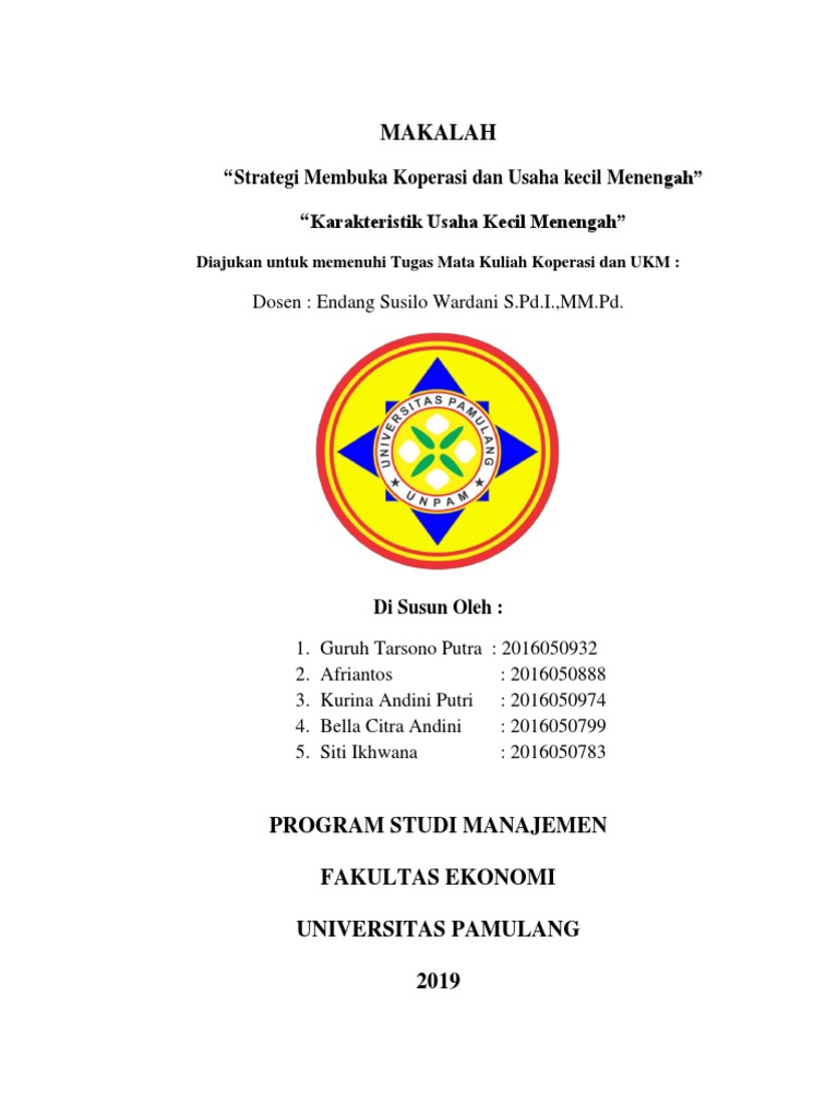 Makalah Koperasi Dan UKM | PDF