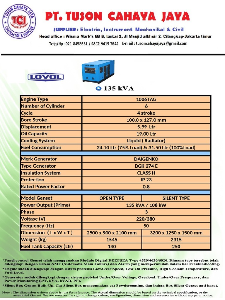 Brosur Genset PDF | PDF