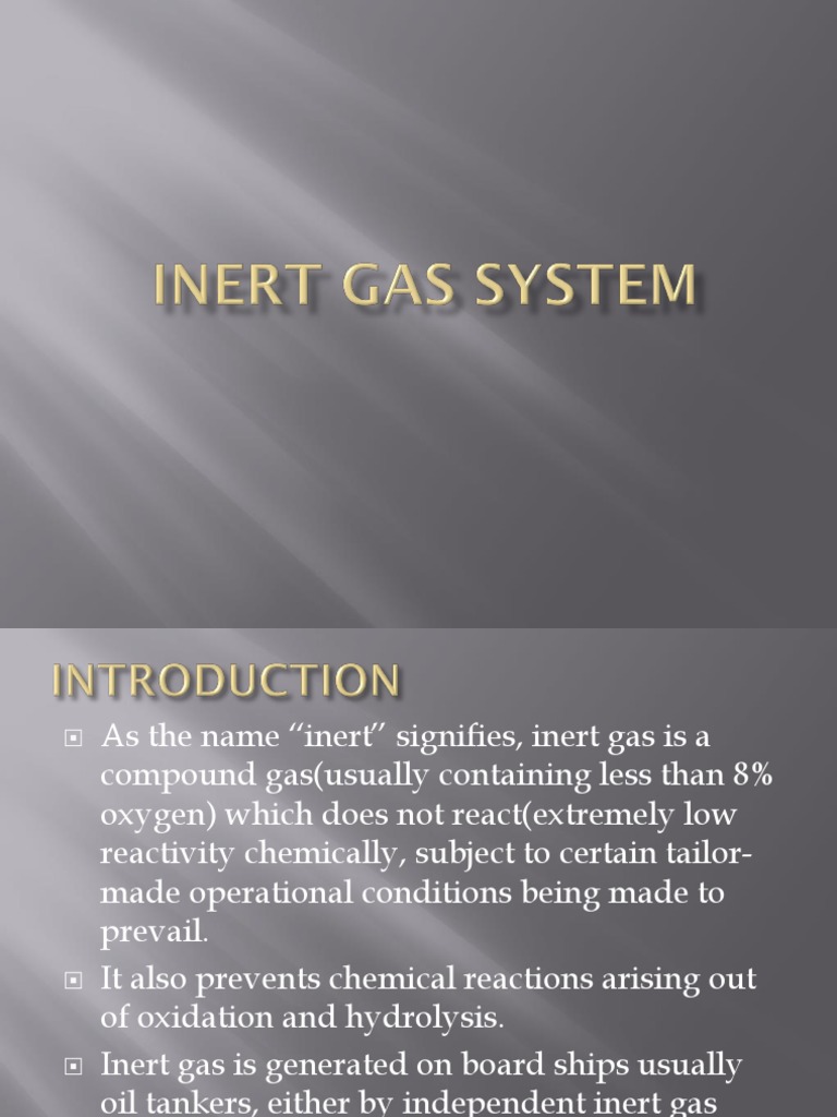 IG System | PDF | Oil Tanker | Chemical Engineering