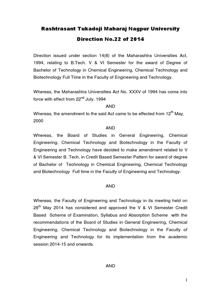 B.Tech Chemical Engineering Syllabus Update | PDF | Chemical ...