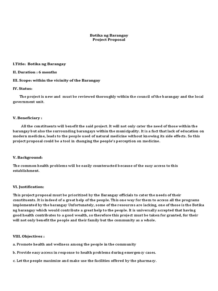 Project Proposal | PDF | Health Care | Pharmacy