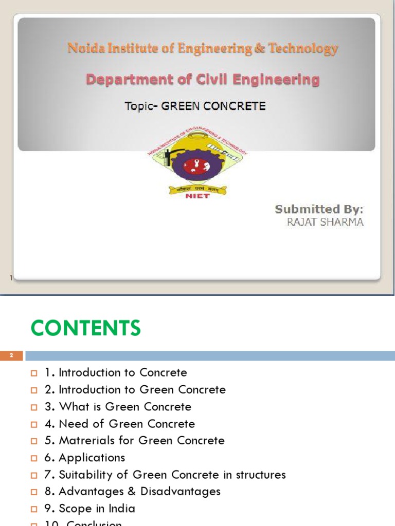 Green Concrete Pdf Construction Aggregate Concrete