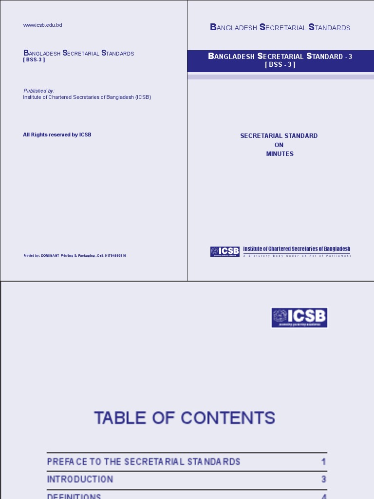 BSS 3 | PDF | Board Of Directors | Standardization