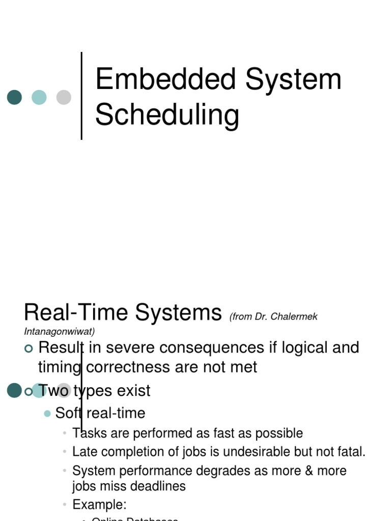 Embedded System Scheduling | PDF | Scheduling (Computing) | Real Time Computing