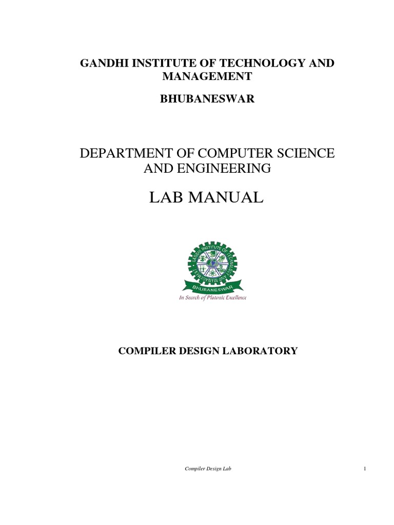 Compiler Design Laboratory Manual | PDF | Parsing | Computer Programming