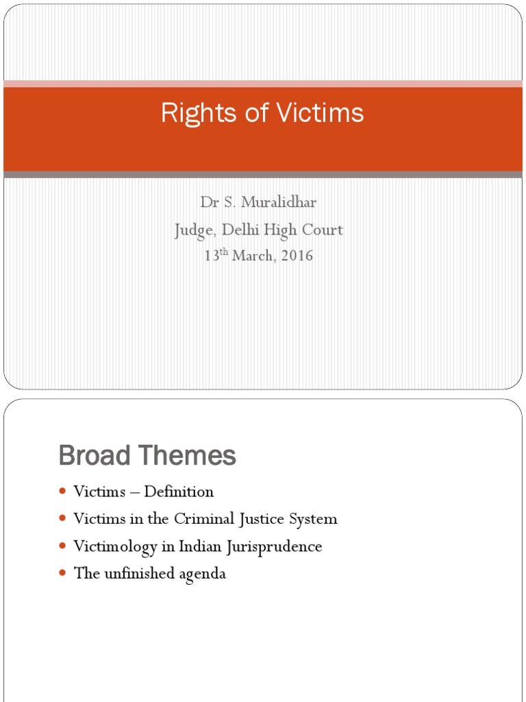 Rights of Victims | PDF | Victimology | Crime & Violence