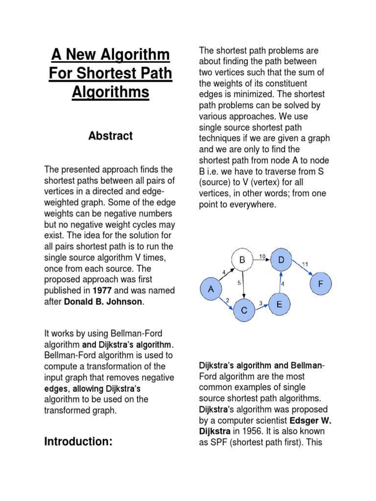 Johnsons Algorithm Pdf Computational Science Areas Of Computer Science