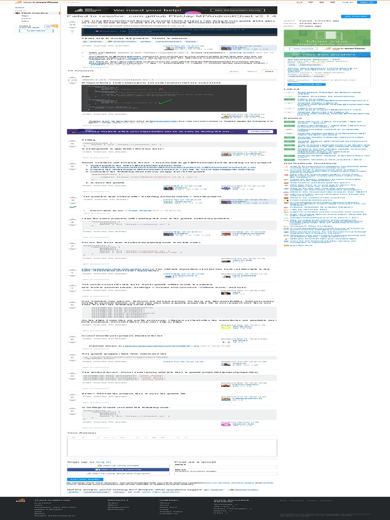 Android - Failed To Resolve - Com - github.PhilJay - MPAndroidChart - v2.1.4 - Stack Overflow ...