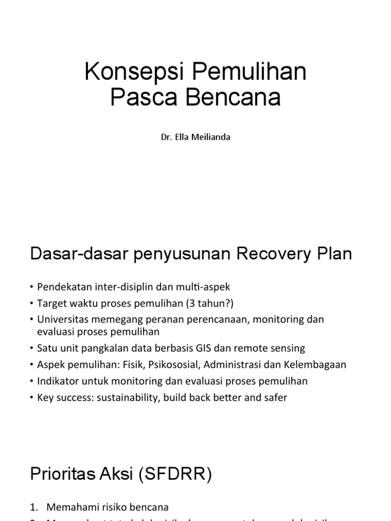 09 Konsepsi Pemulihan Pasca Bencana Pdf