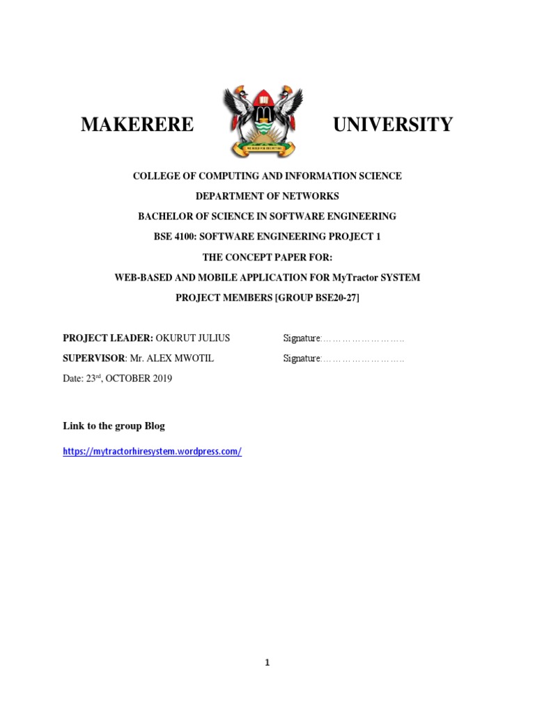 MyTractor System Concept Paper | PDF | Tractor | Uganda