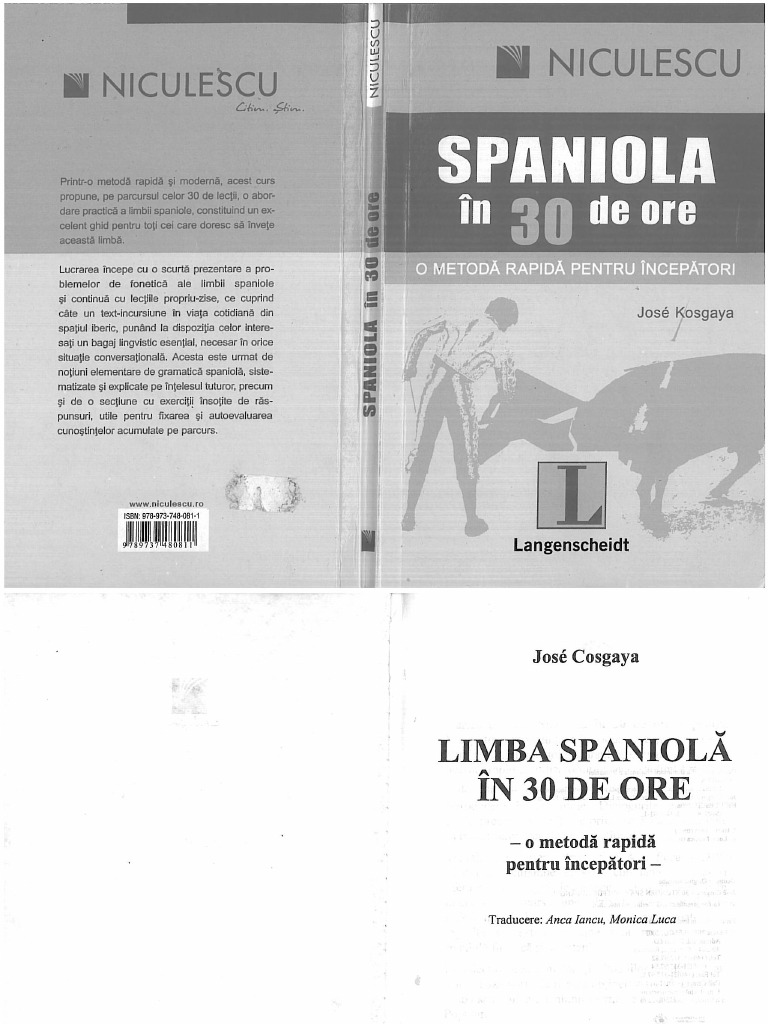 Spaniola in 30 Ore, Incepatori, Niculescu PDF | PDF