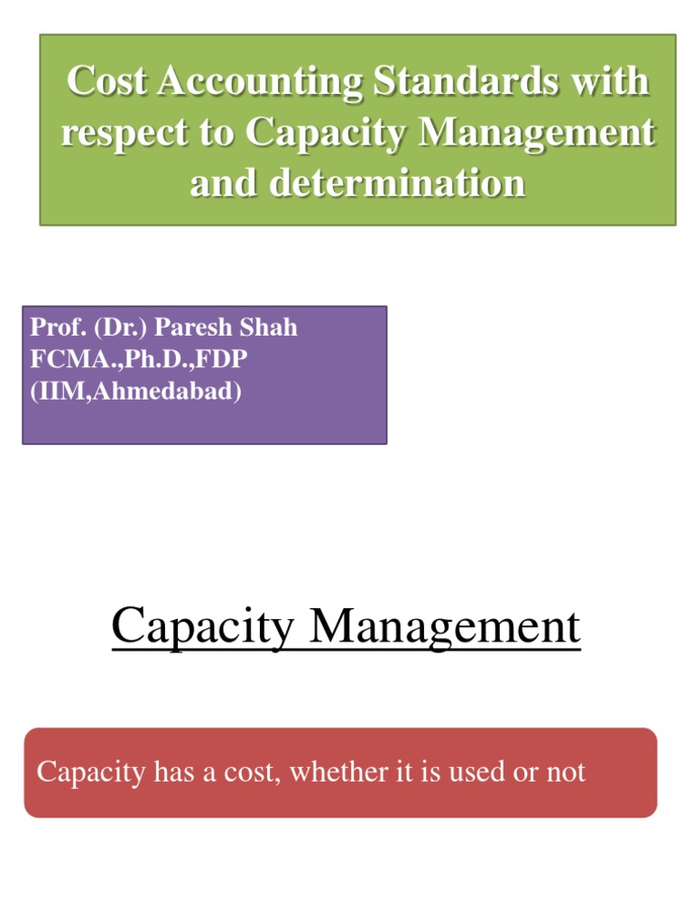 Capacity Management | PDF | Capacity Utilization | Cost Accounting