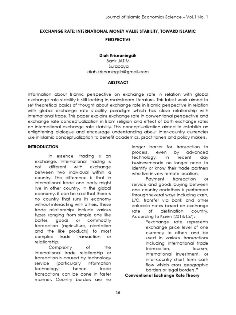 Jurnal Internasional Nilai Tukar PDF | PDF | Indonesian Rupiah ...
