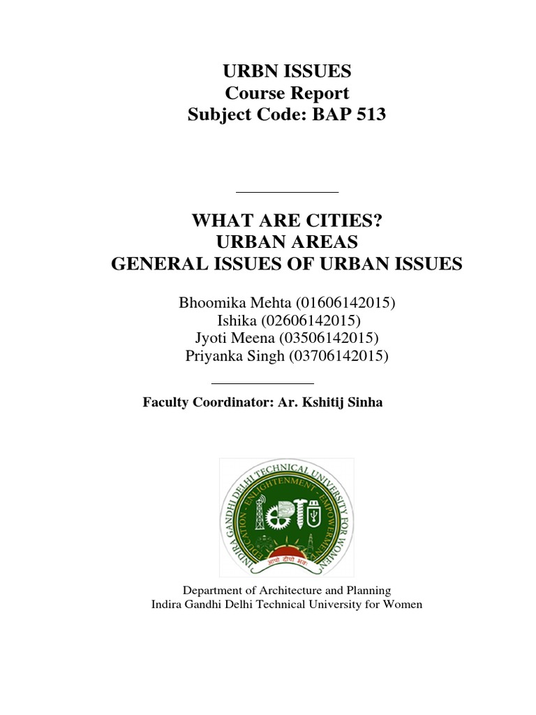 Cities, Urban Areas, Urban Issues | PDF | Urbanization | Air Pollution