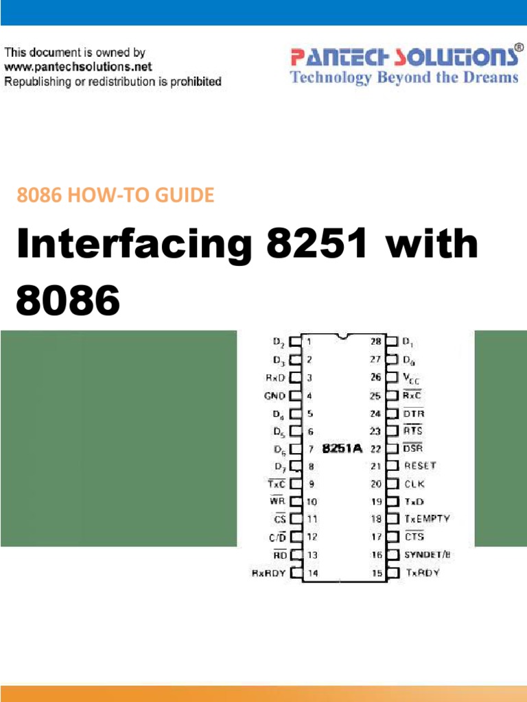 Interfacing 8251 USART with 8086 | PDF | Central Processing Unit ...