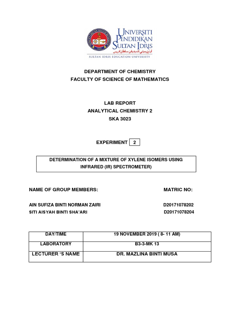 Exp 2 Lab Report | PDF | Absorption Spectroscopy | Molecular Physics