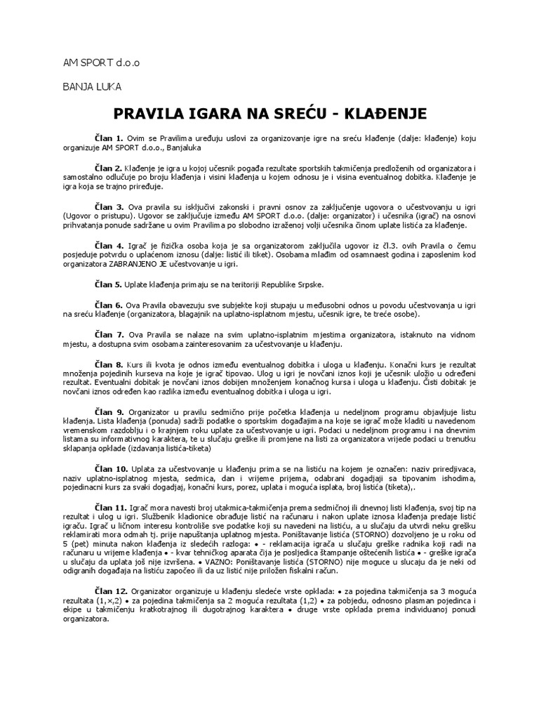 Pravila PDF | PDF