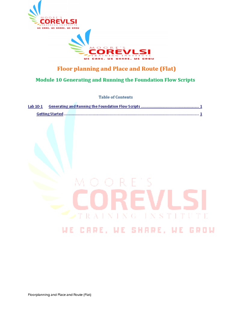 Generating and Running Foundation Flow Scripts for Floorplanning and ...