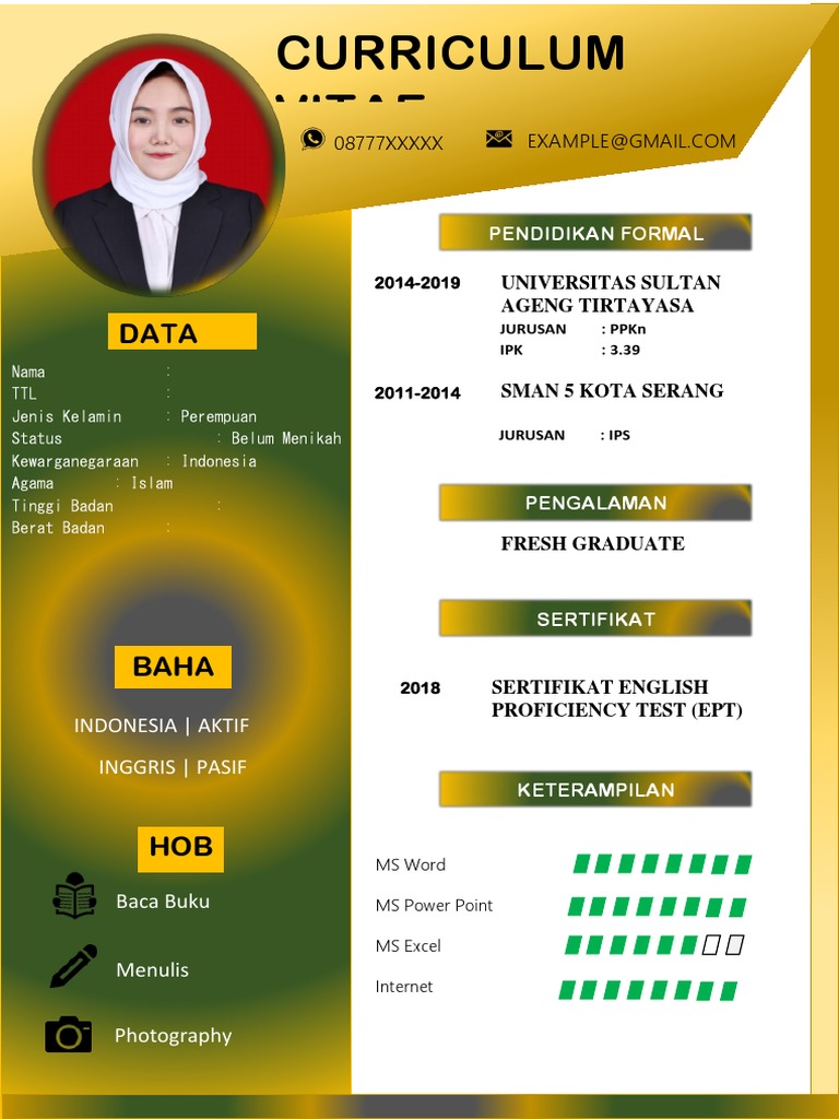 Contoh CV Menarik & Elegan 22 | PDF