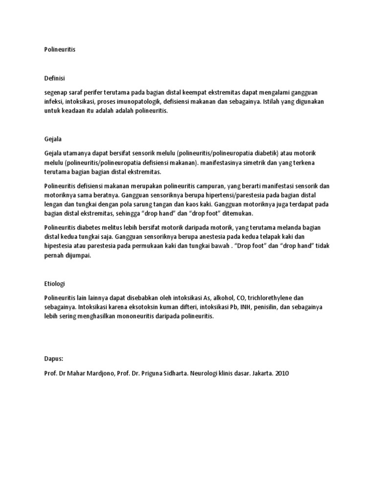 Polineuritis | PDF