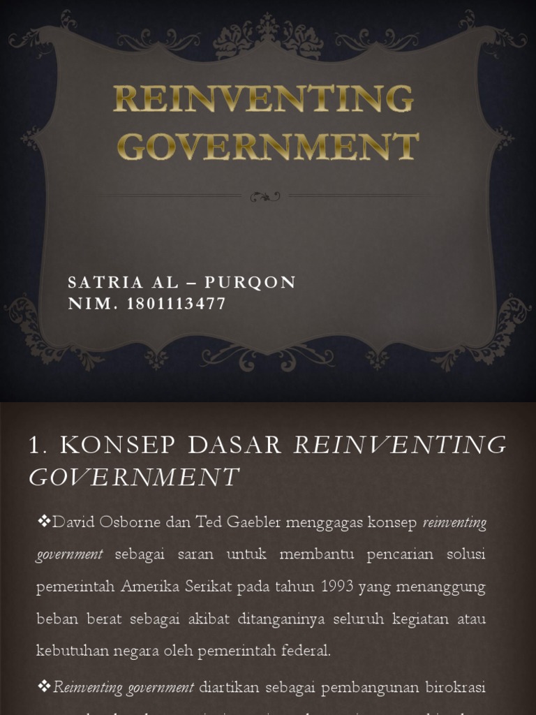 Reinventing Government | PDF