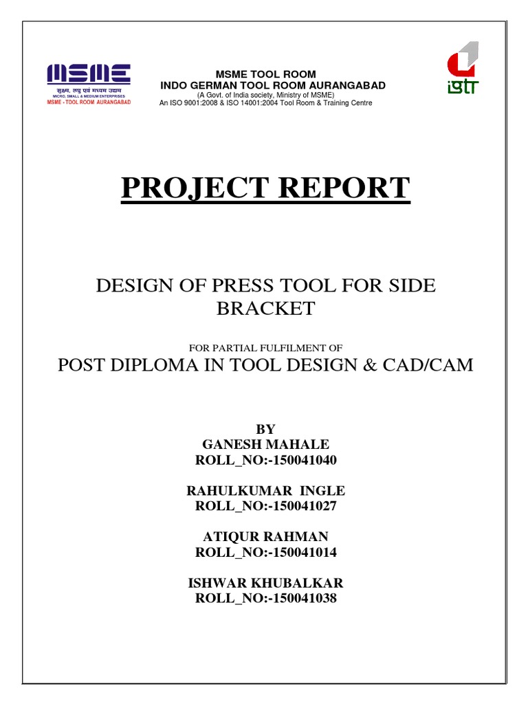 Tool Design Project | PDF | Sheet Metal | Machining