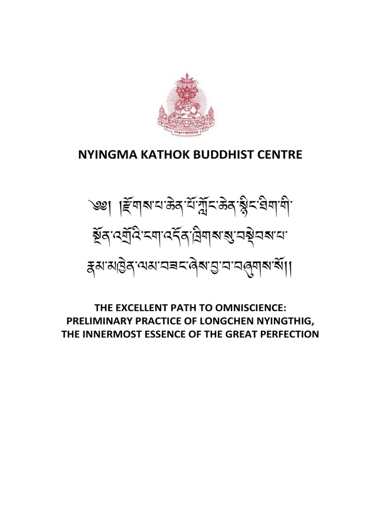 Longchen Nyingthig Prelim Practices v3 | PDF | Dzogchen | Nyingma