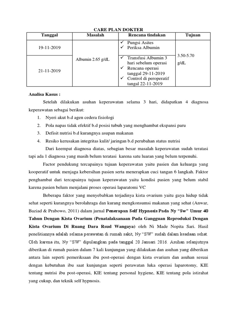 Care Plan Dokter | PDF | Pengembangan Diri | Kesehatan Holistik