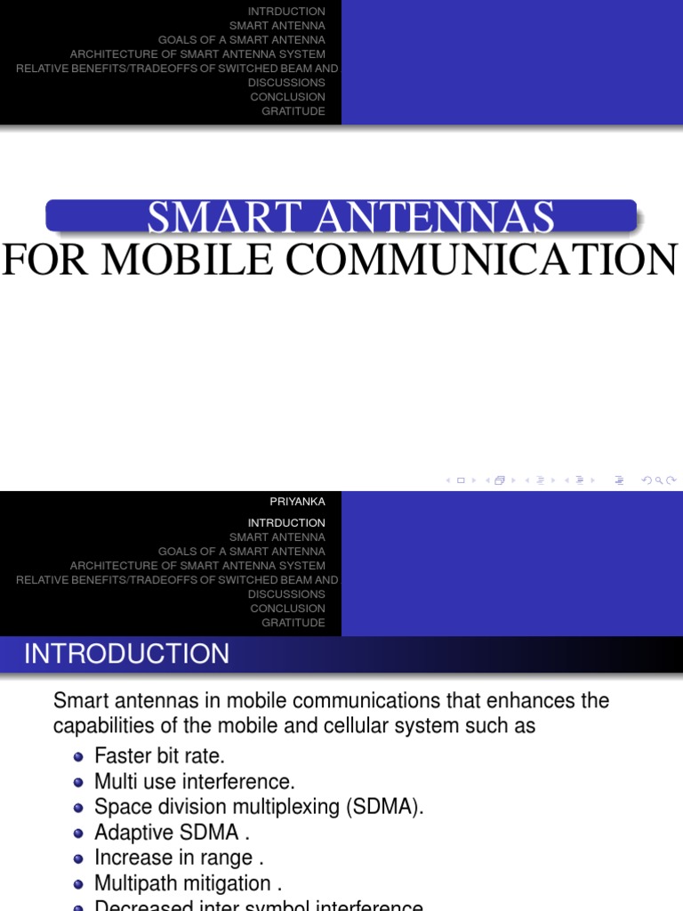 Smart Antenna Systems in Mobile Communication | PDF | Channel Access ...