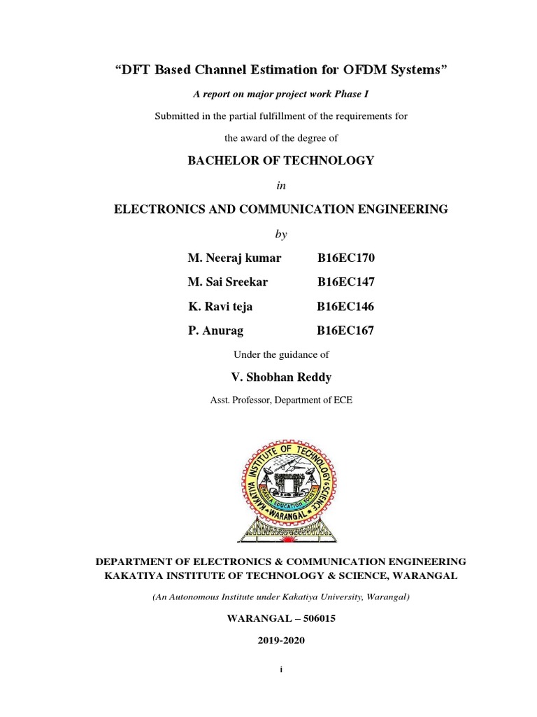 DFT Based Channel Estimation For OFDM Systems PDF | PDF | Discrete Fourier Transform | Electronics