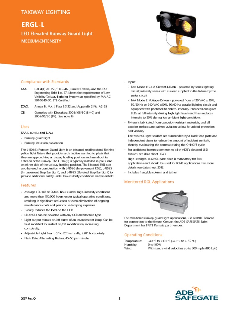 ADB RGL Catalouge | PDF | Runway | Light Emitting Diode